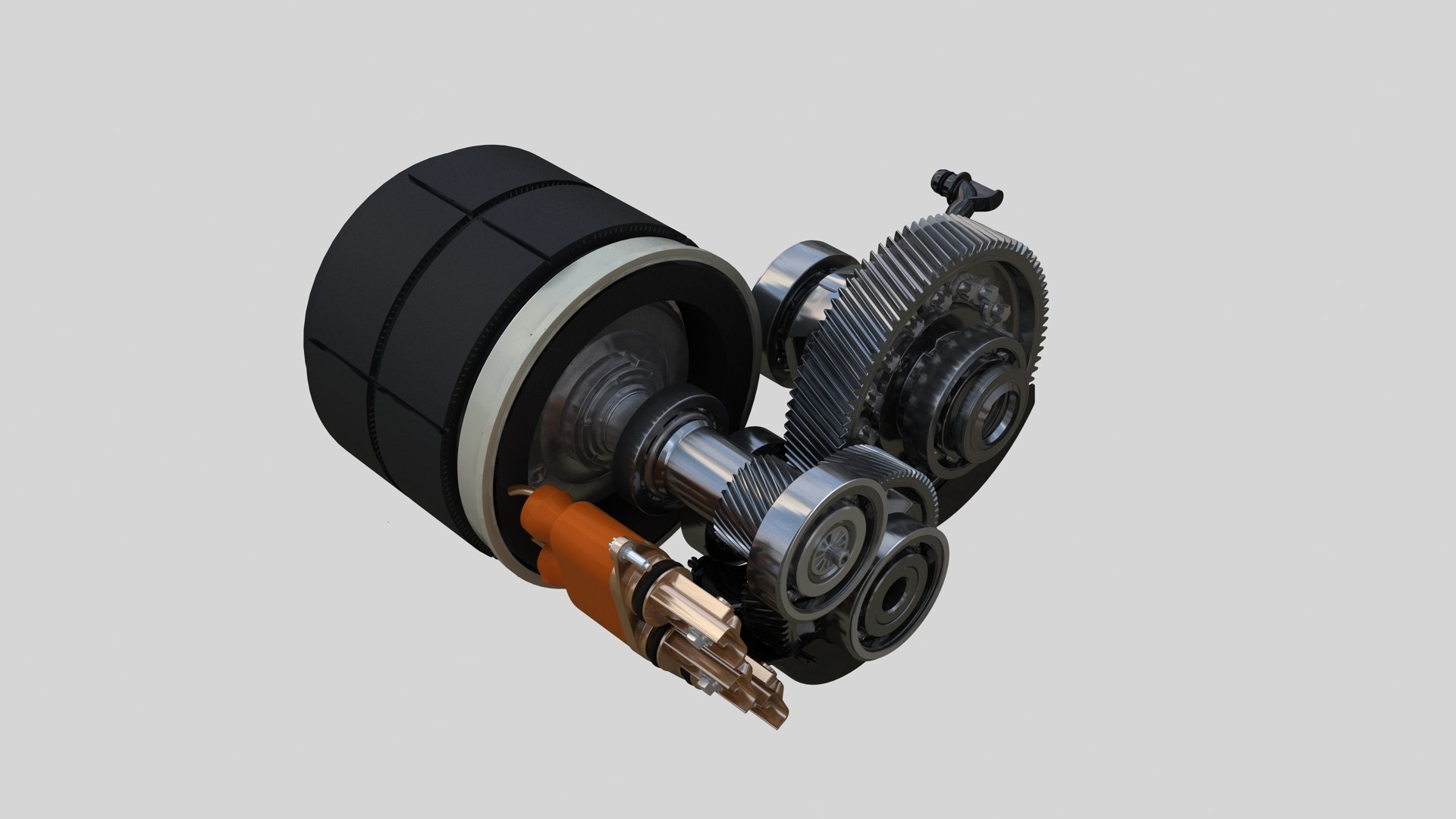 3D Electric Motor Engine For Cars With Section-ANIMATED Model ...