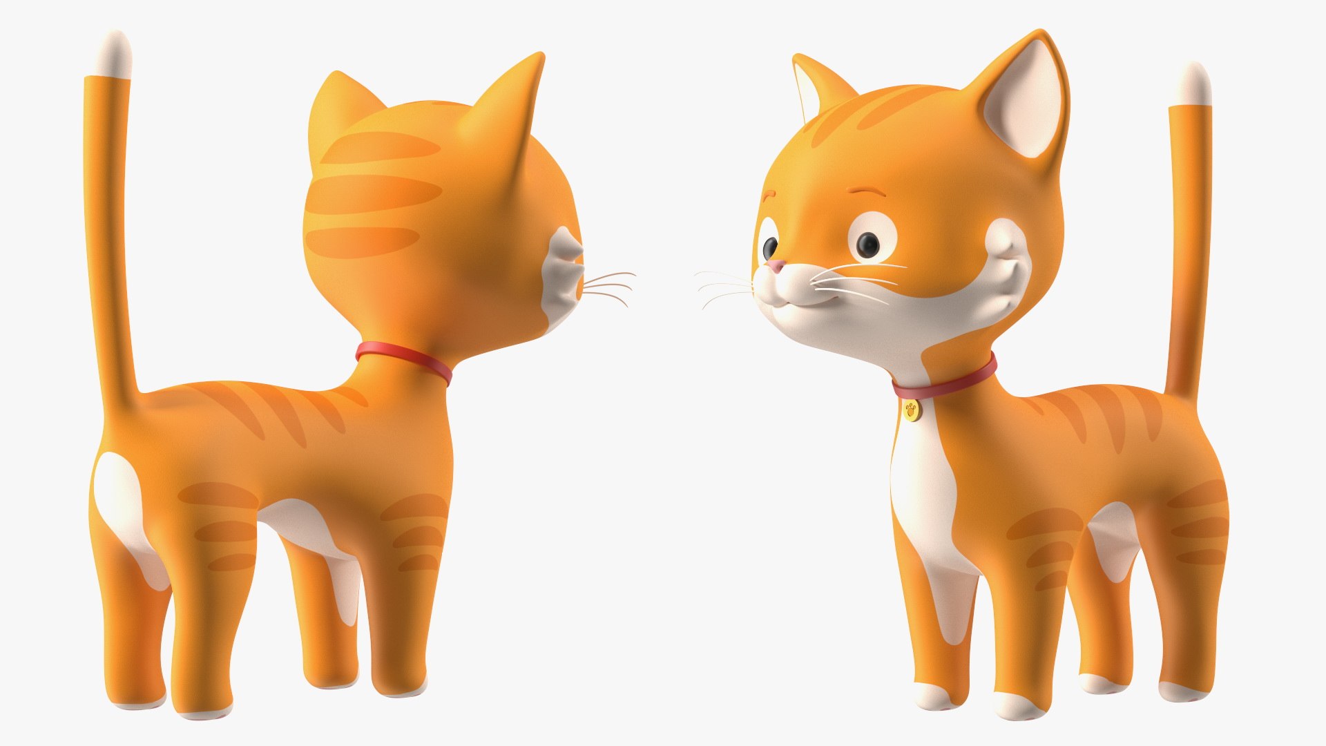 Small and Funny Cartoon Cat model - TurboSquid 1956124