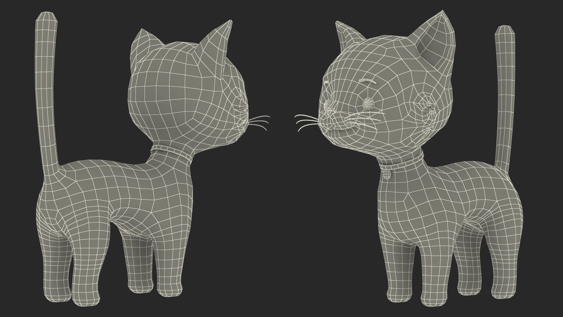 Small and Funny Cartoon Cat model - TurboSquid 1956124