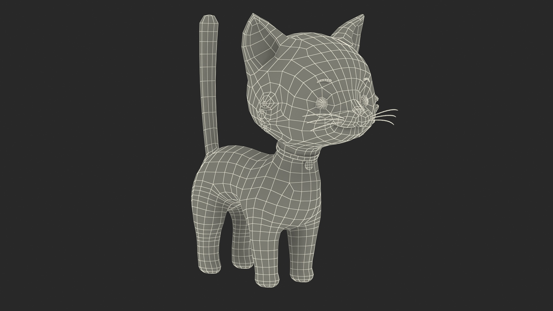 Small and Funny Cartoon Cat model - TurboSquid 1956124