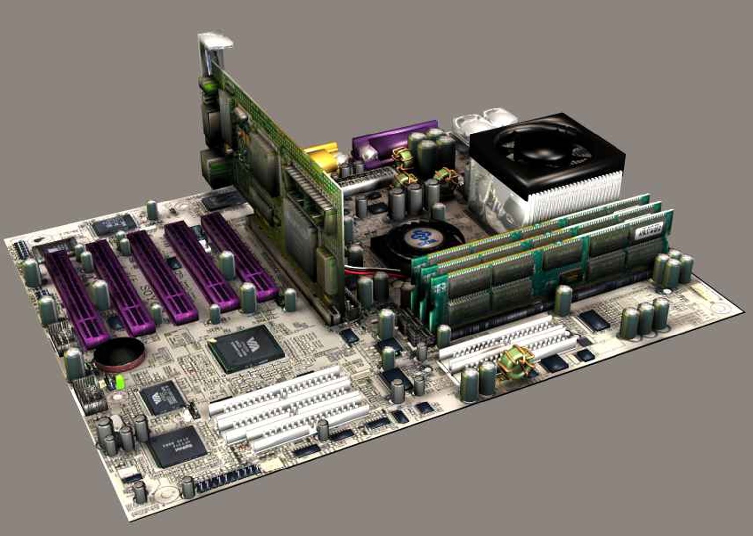 3d Model Motherboard Mainboard