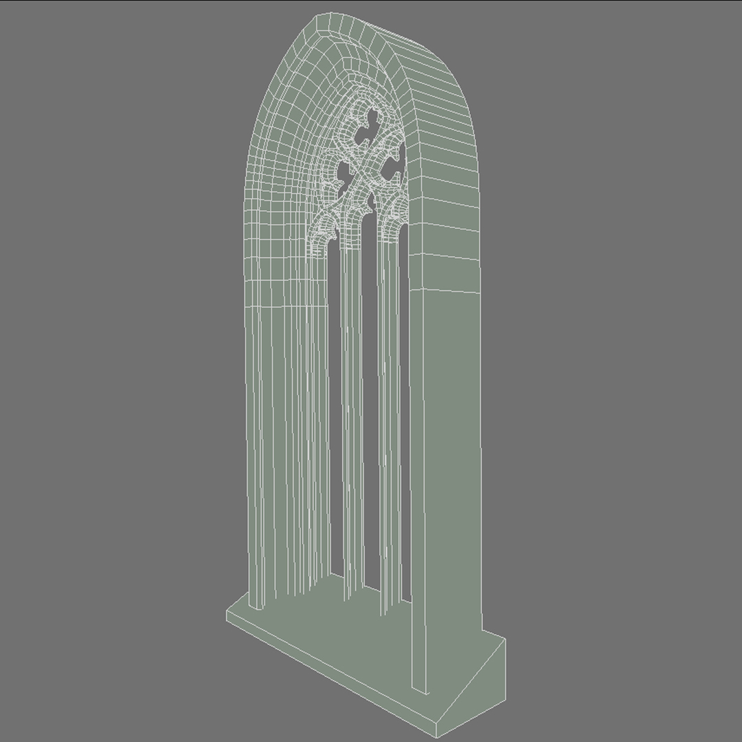 gothic window 3d model