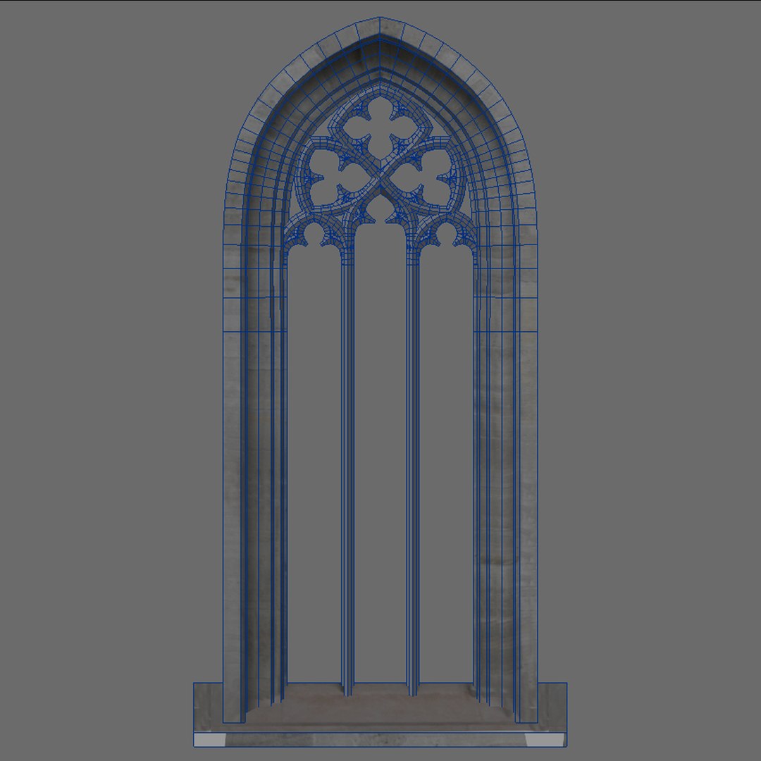 Gothic Window 3d Model
