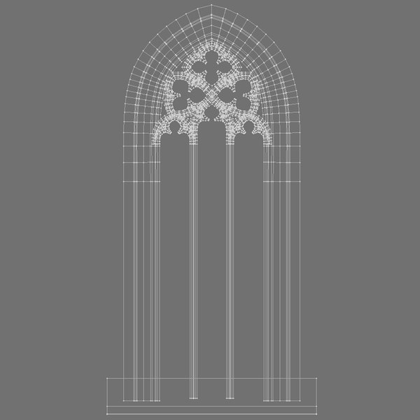 gothic window 3d model