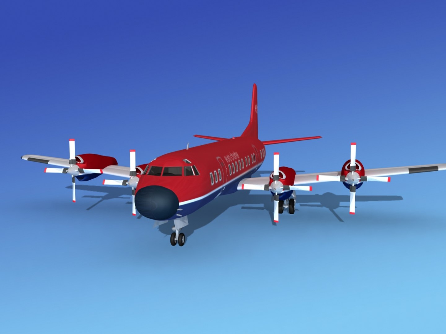 Propellers Electra Lockheed Charter 3d Max