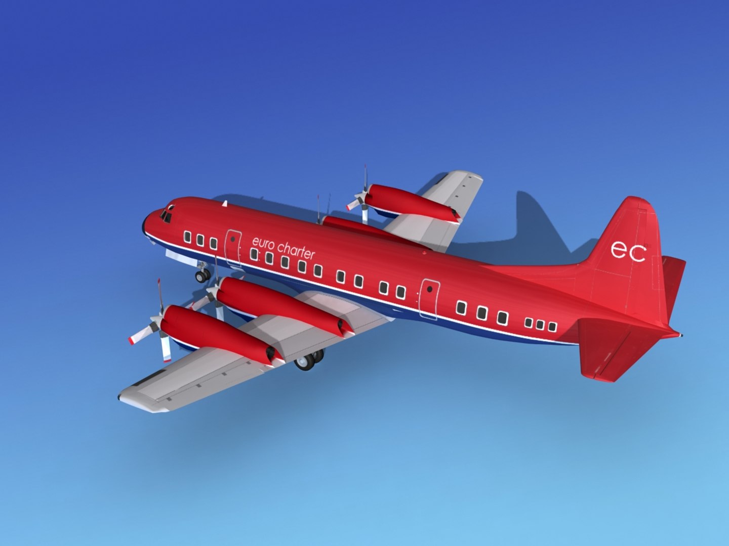 Propellers Electra Lockheed Charter 3d Max