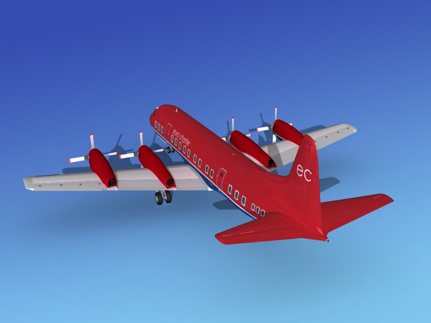 Propellers Electra Lockheed Charter 3d Max