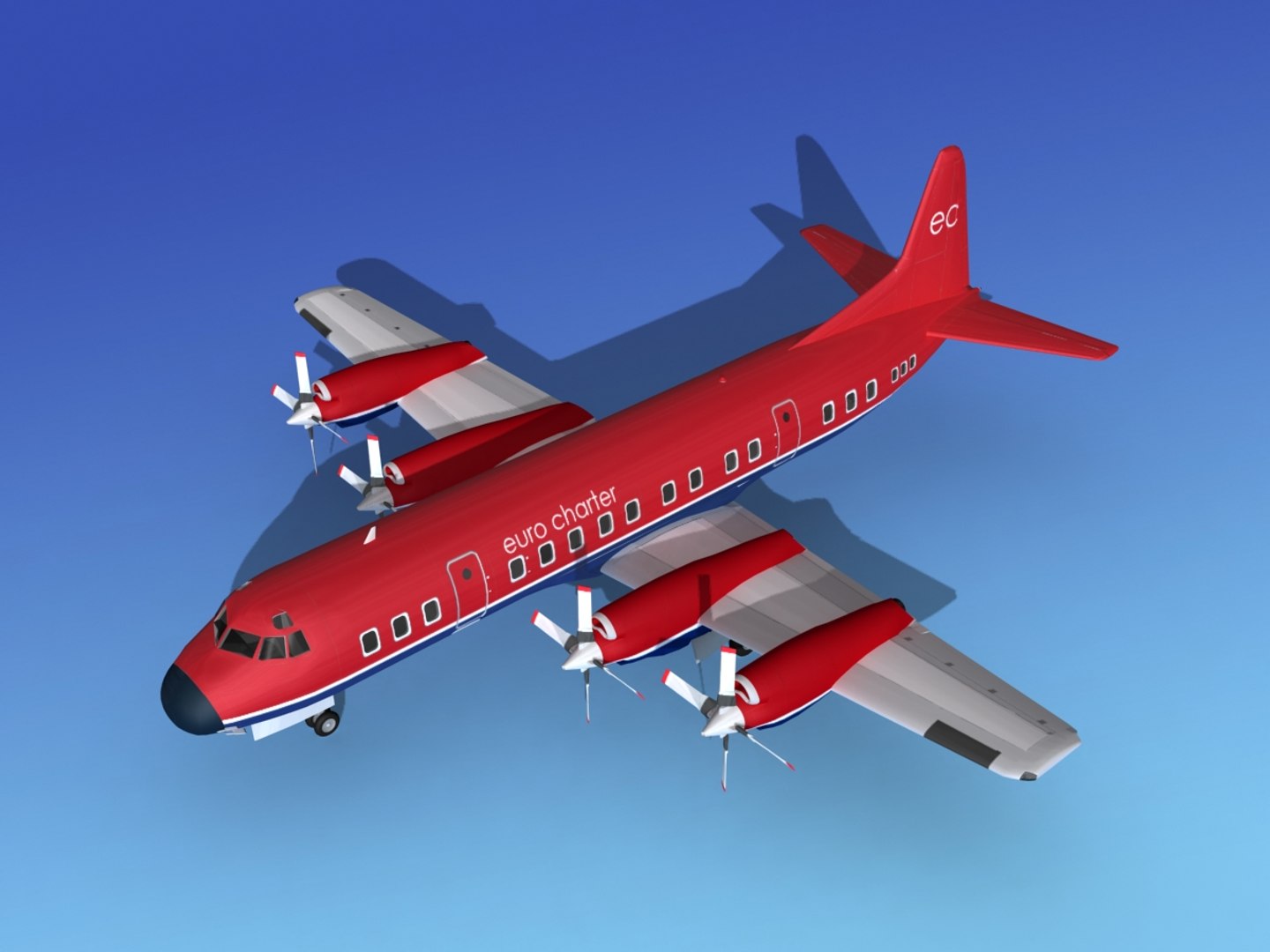 Propellers Electra Lockheed Charter 3d Max