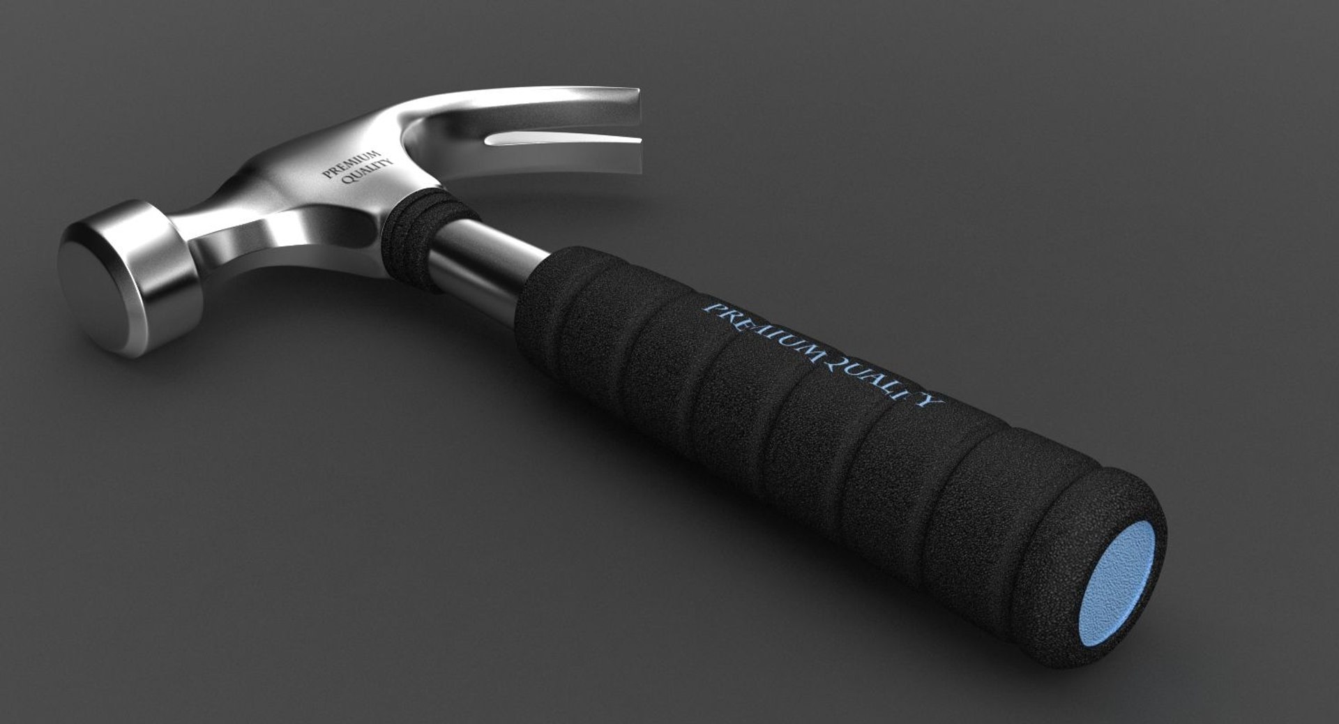 3d Hammer Realistic Metal Model