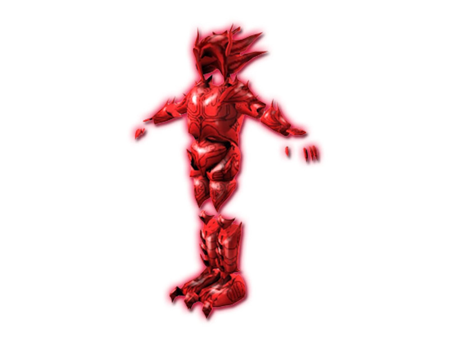 dark evil armor 3d model