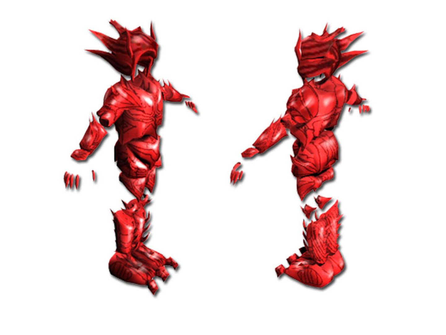 dark evil armor 3d model