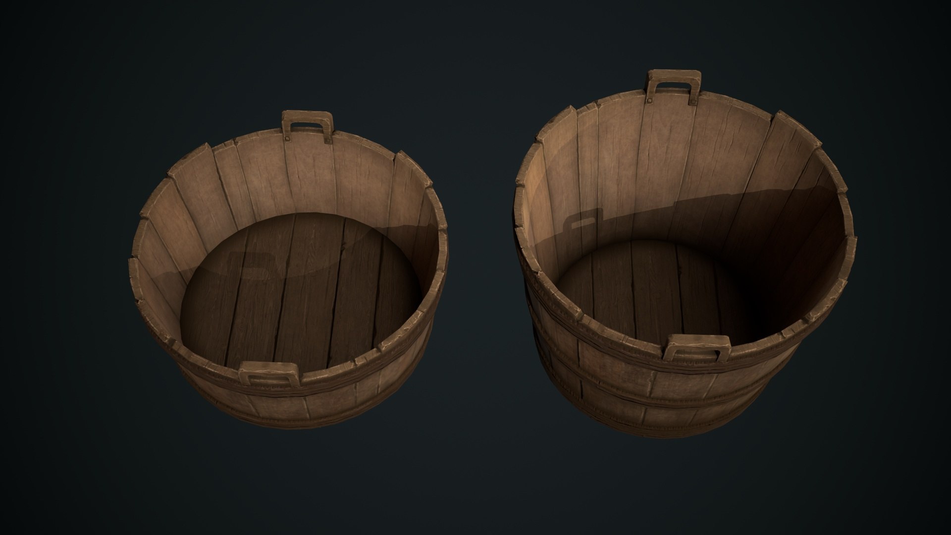 3D Wooden Wash Pail - TurboSquid 1939708