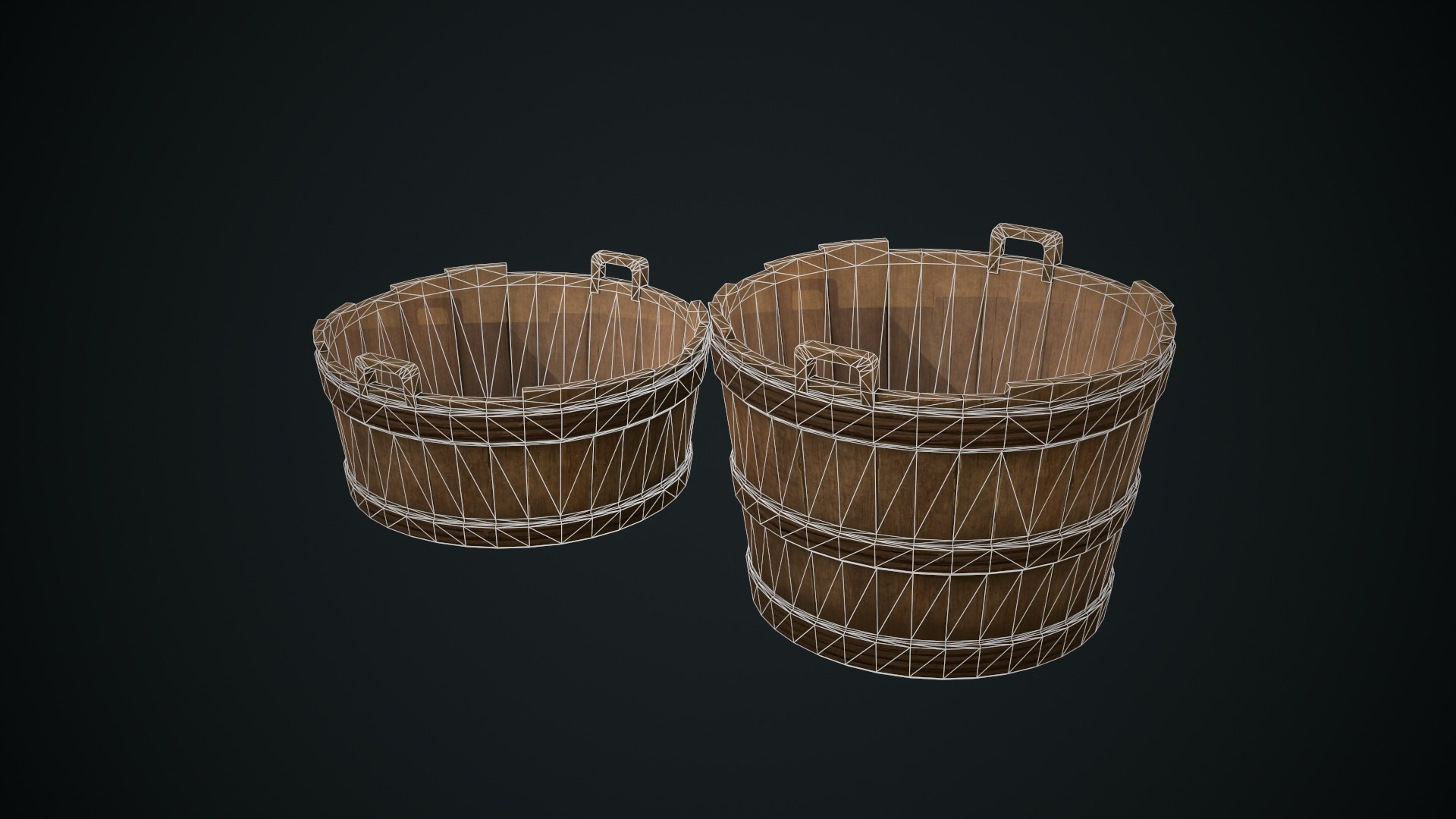 3D Wooden Wash Pail - TurboSquid 1939708