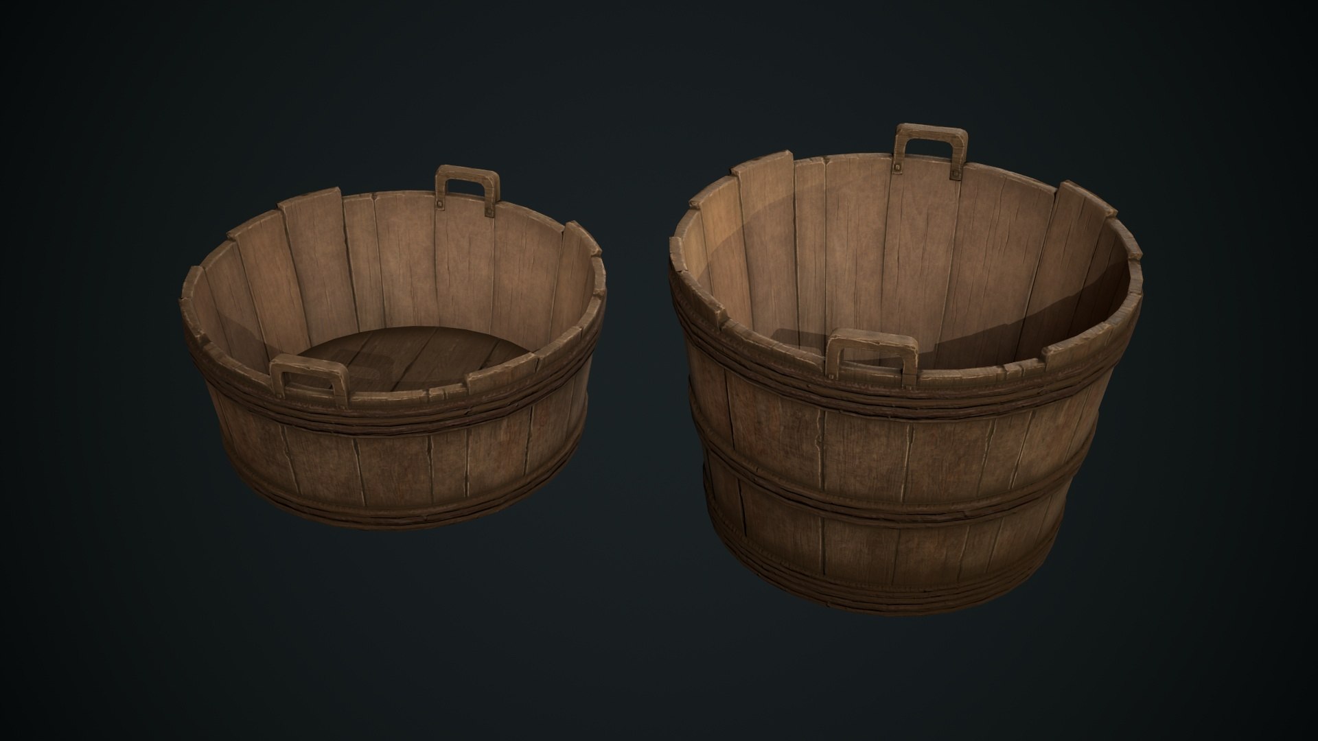3D Wooden Wash Pail - TurboSquid 1939708