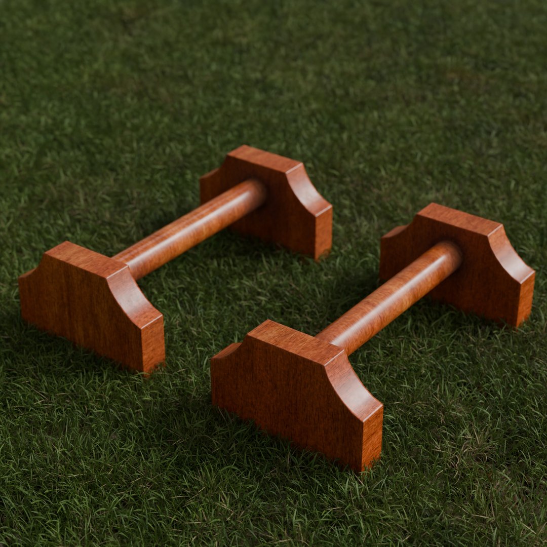 3D Realistic Wooden Parallettes - TurboSquid 2350618