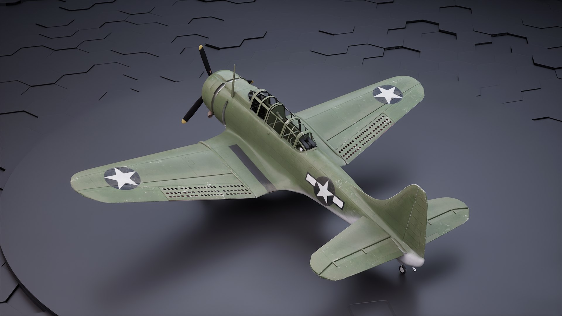3D Model Douglas SBD Dauntless - US Ww2 Dive Bomber - TurboSquid 2387834
