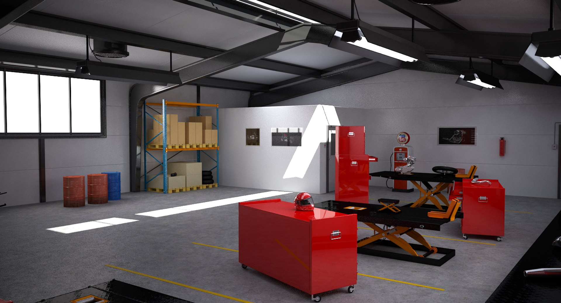 3D motorcycle service - TurboSquid 1391374