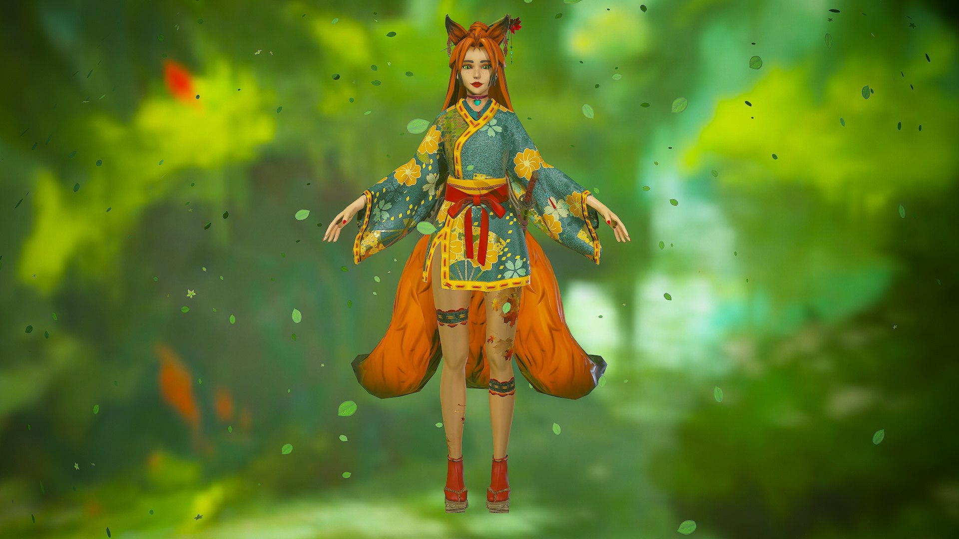 Stylized Forest Kitsune 3D Model - TurboSquid 1727859
