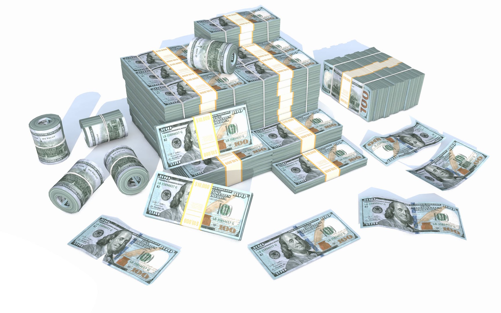 3D American Dollar Money - TurboSquid 1510856