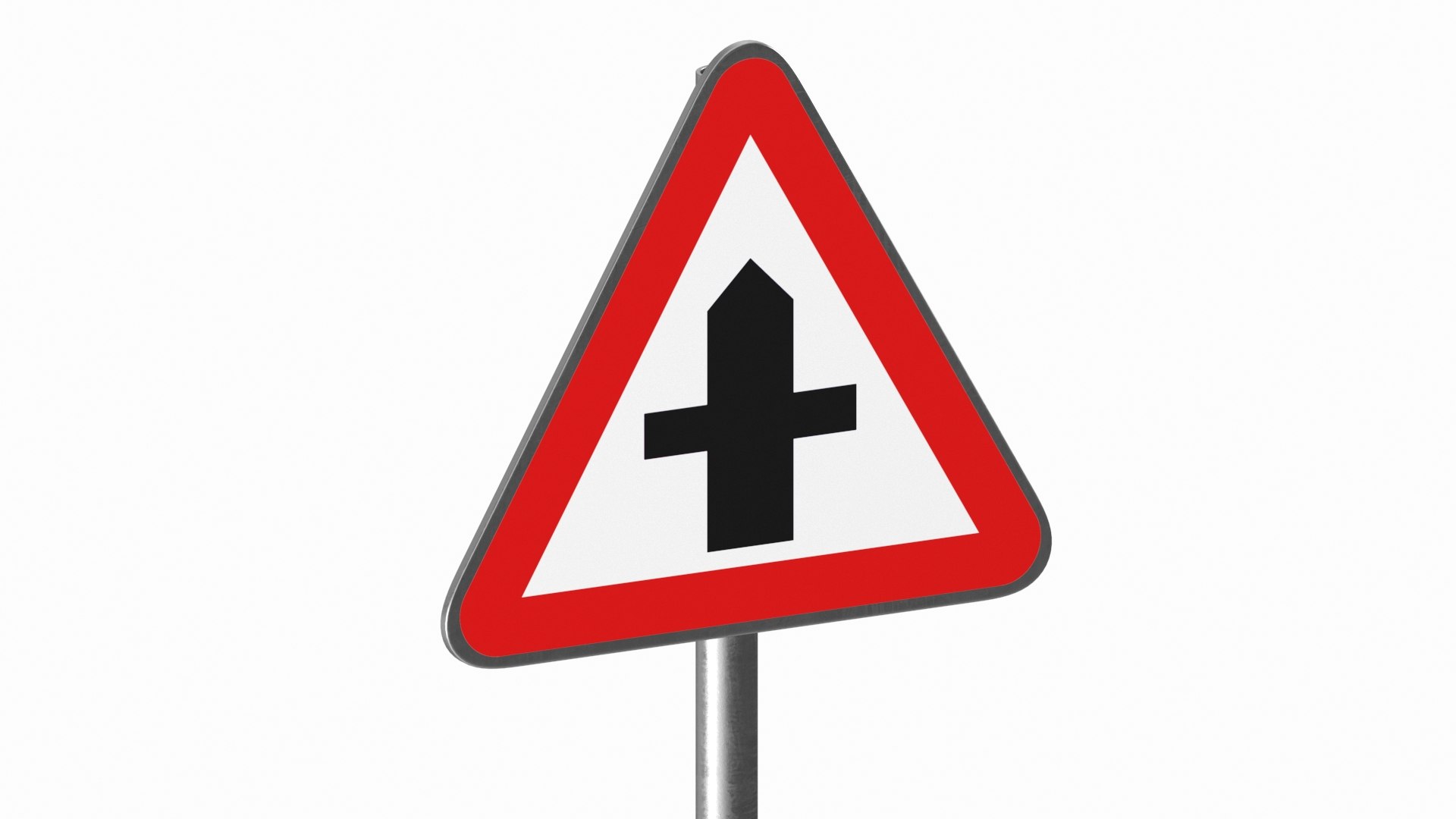 Road Sign Crossroads Ahead Model - TurboSquid 2211840