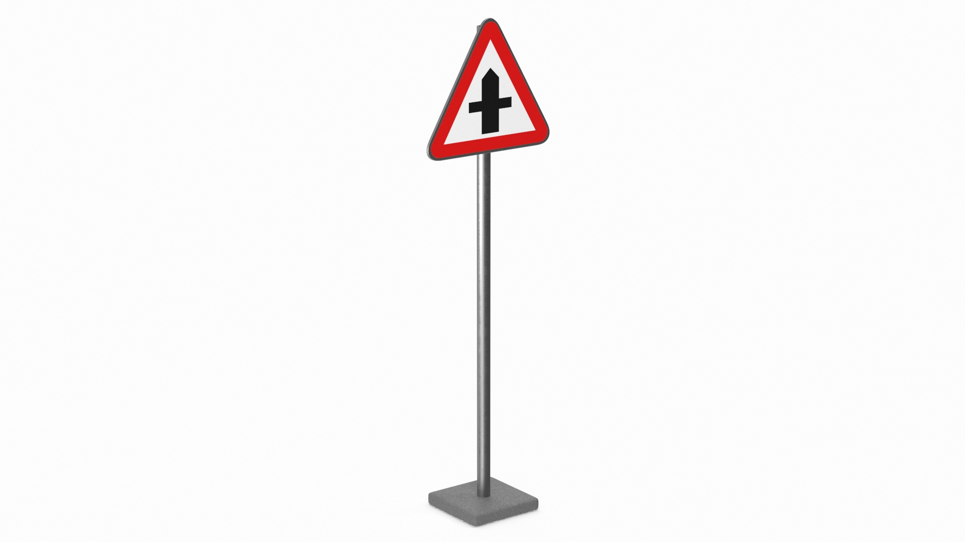 Road Sign Crossroads Ahead Model - TurboSquid 2211840