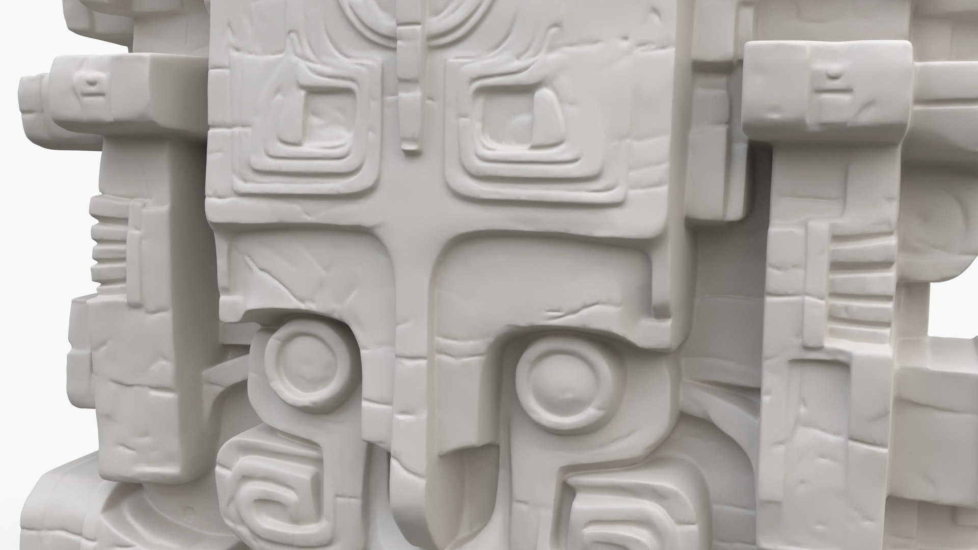 3D Aztec Stone Head 2 - TurboSquid 2196550