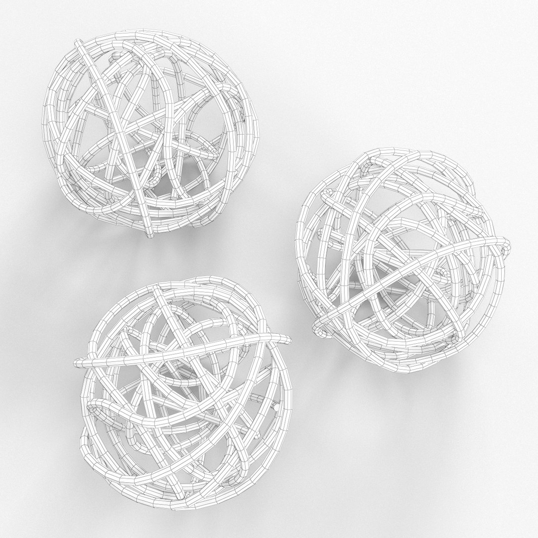 Decorative clews twigs 3D - TurboSquid 1478221