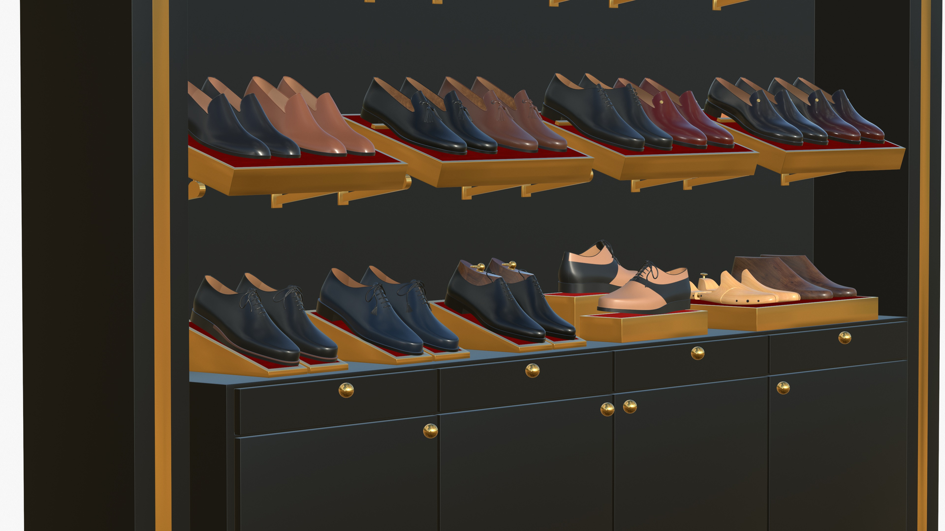 3D Shoe Store Display Racks model - TurboSquid 1923189