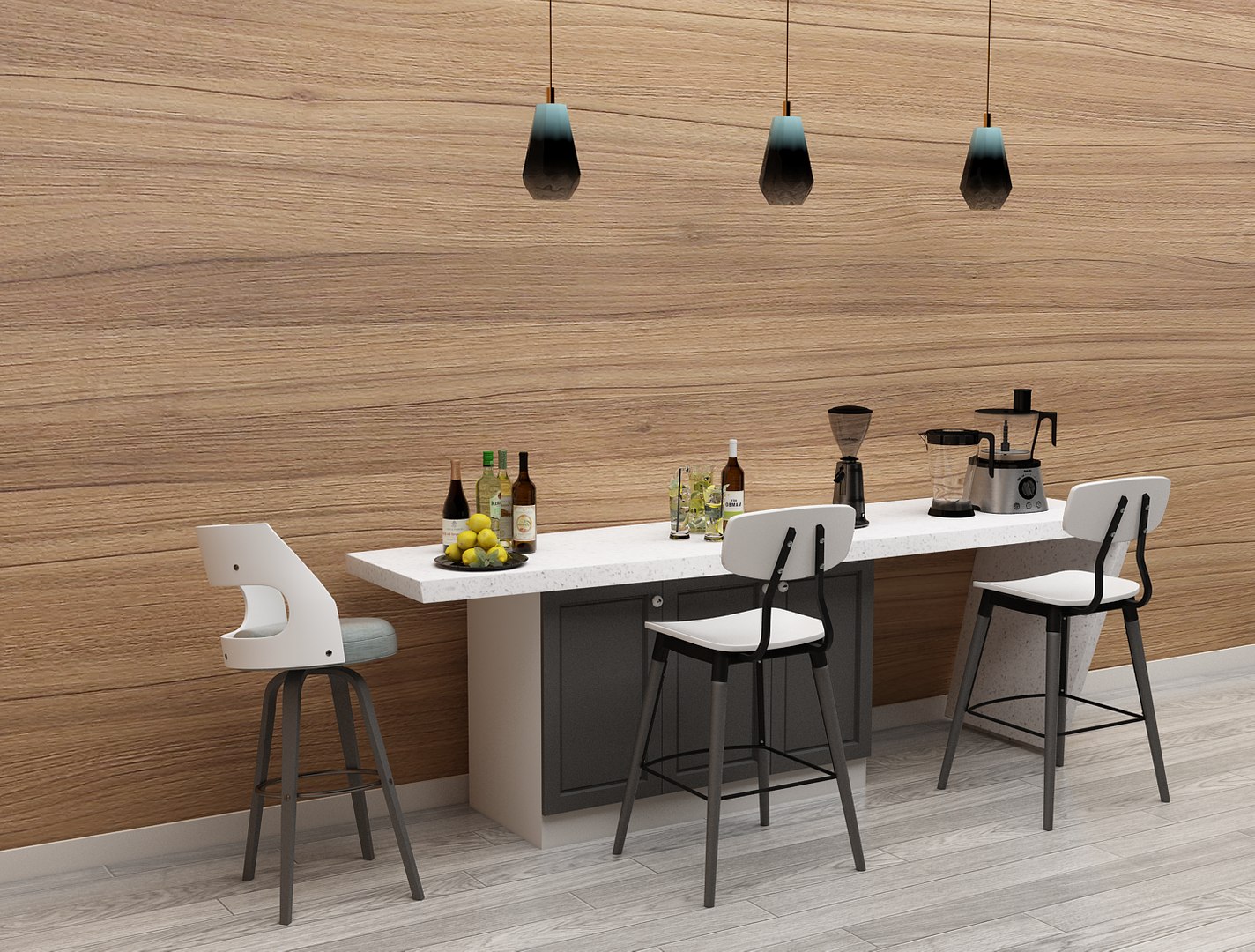 Bar table 3D model - TurboSquid 1455257