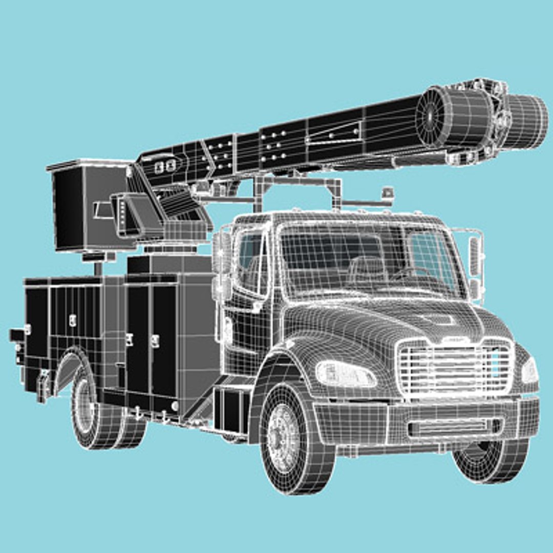 Utility Bucket Truck 3d Model