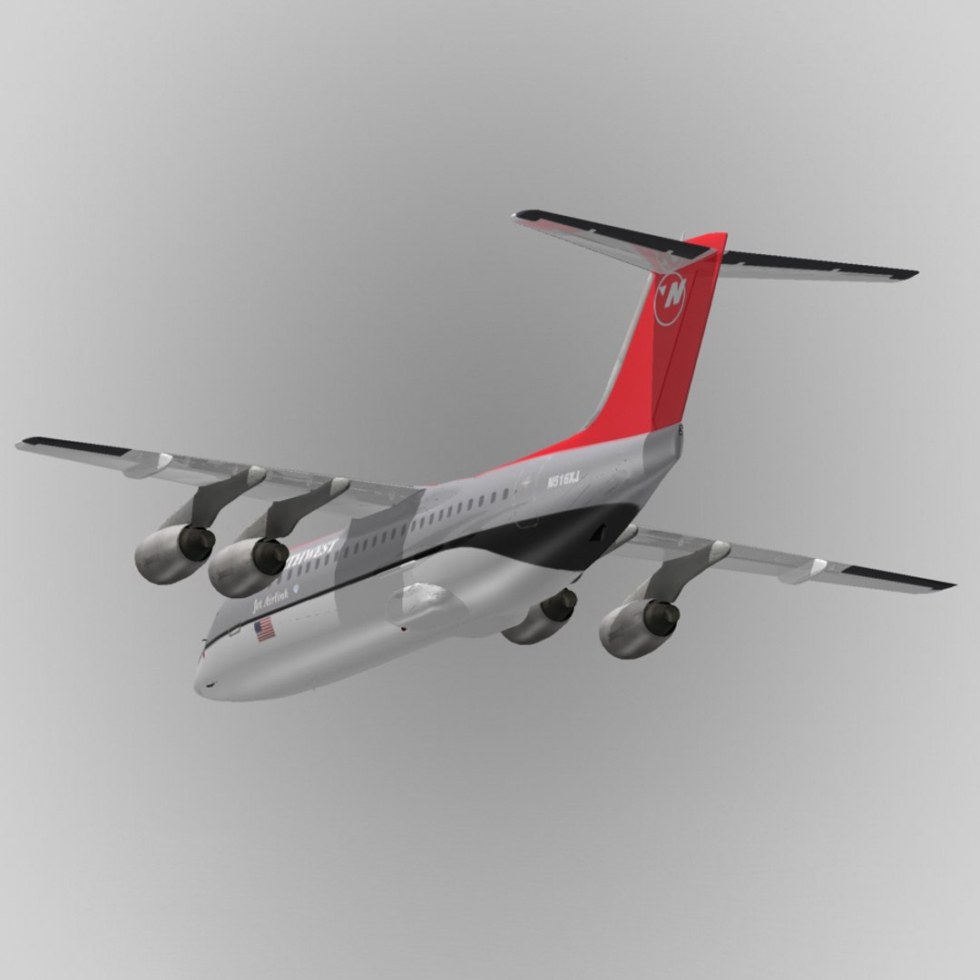 Bae 146 Avro Rj 3d Model