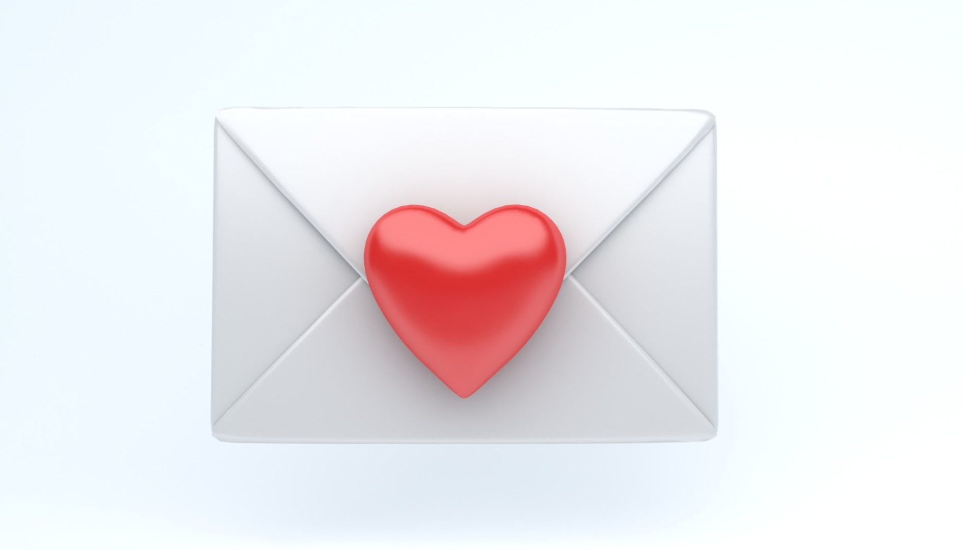 Icon Heart Envelope 3D Model - TurboSquid 1179358