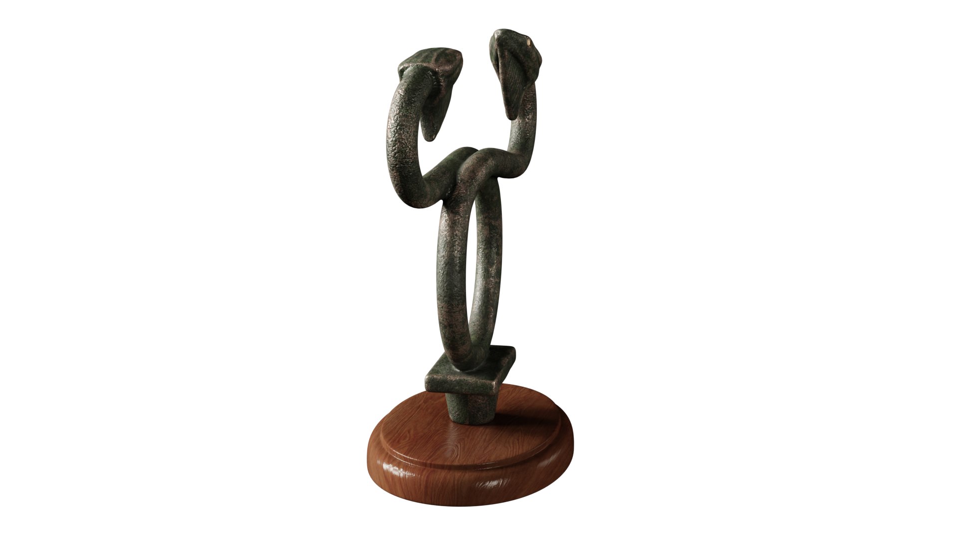 3D Greek Caduceus Statue - TurboSquid 1646626