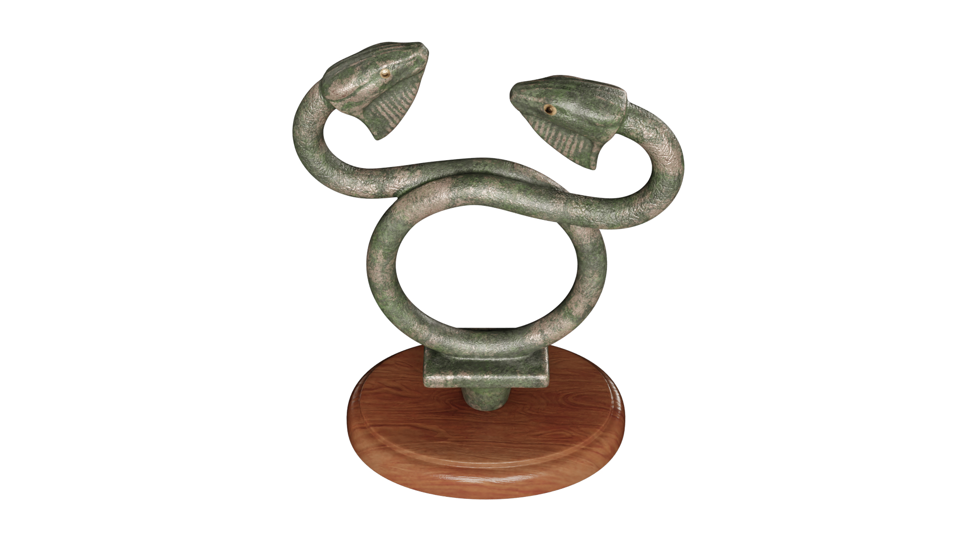 3D Greek Caduceus Statue - TurboSquid 1646626