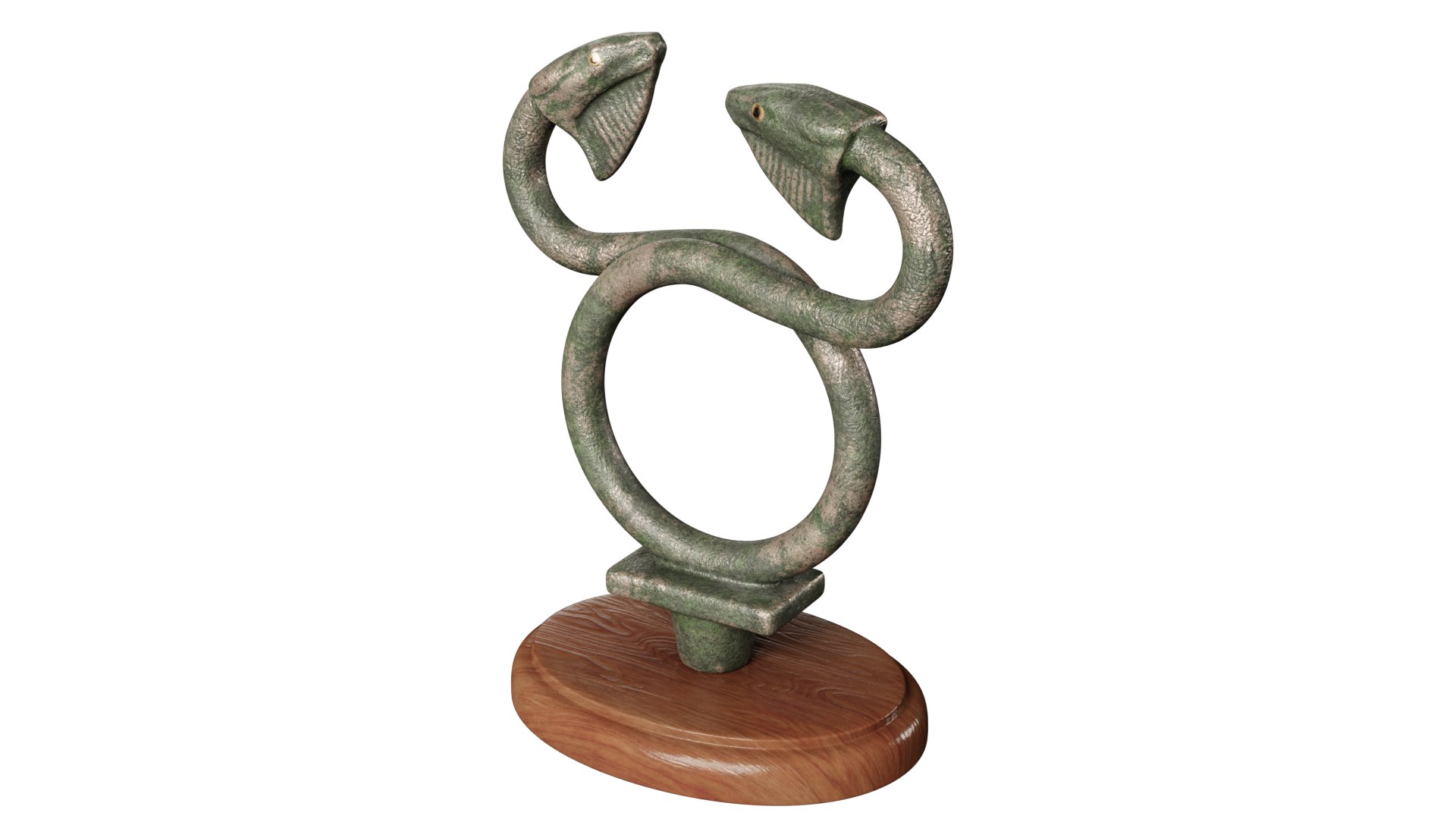 3D Greek Caduceus Statue - TurboSquid 1646626