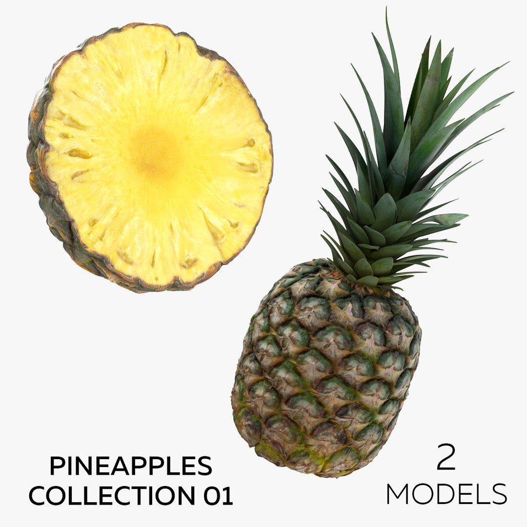 3D Pineapples Collection 01 - 2 Models - TurboSquid 1794053