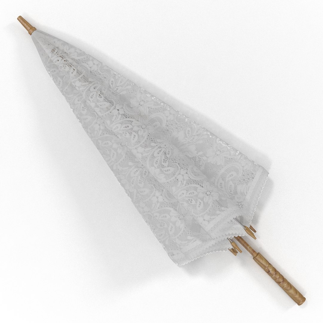 Lace Sun Parasol Folded C4d