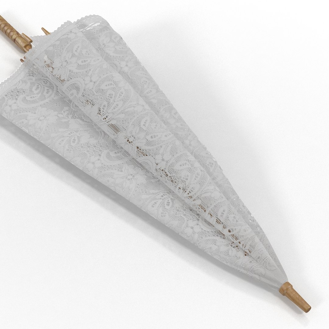 Lace Sun Parasol Folded C4d