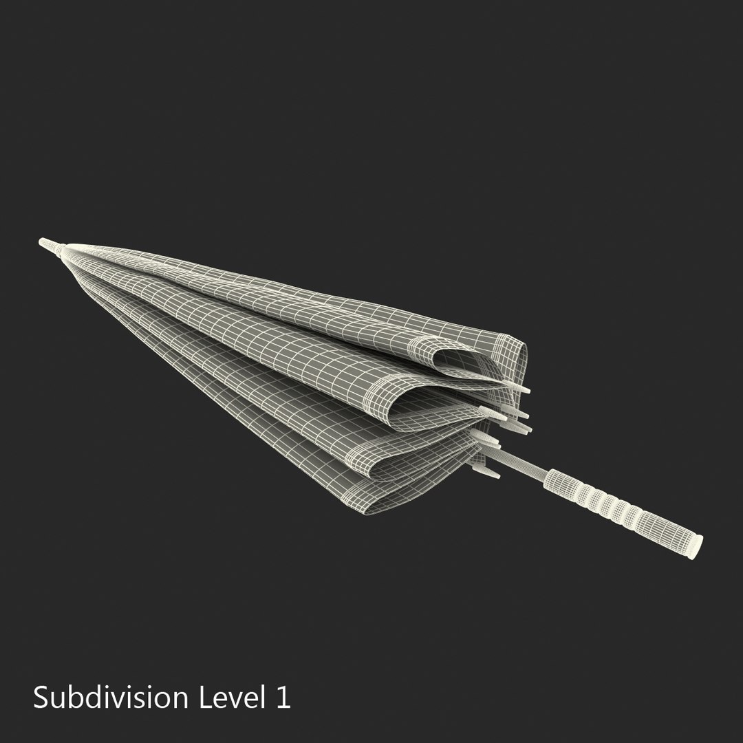 Lace Sun Parasol Folded C4d