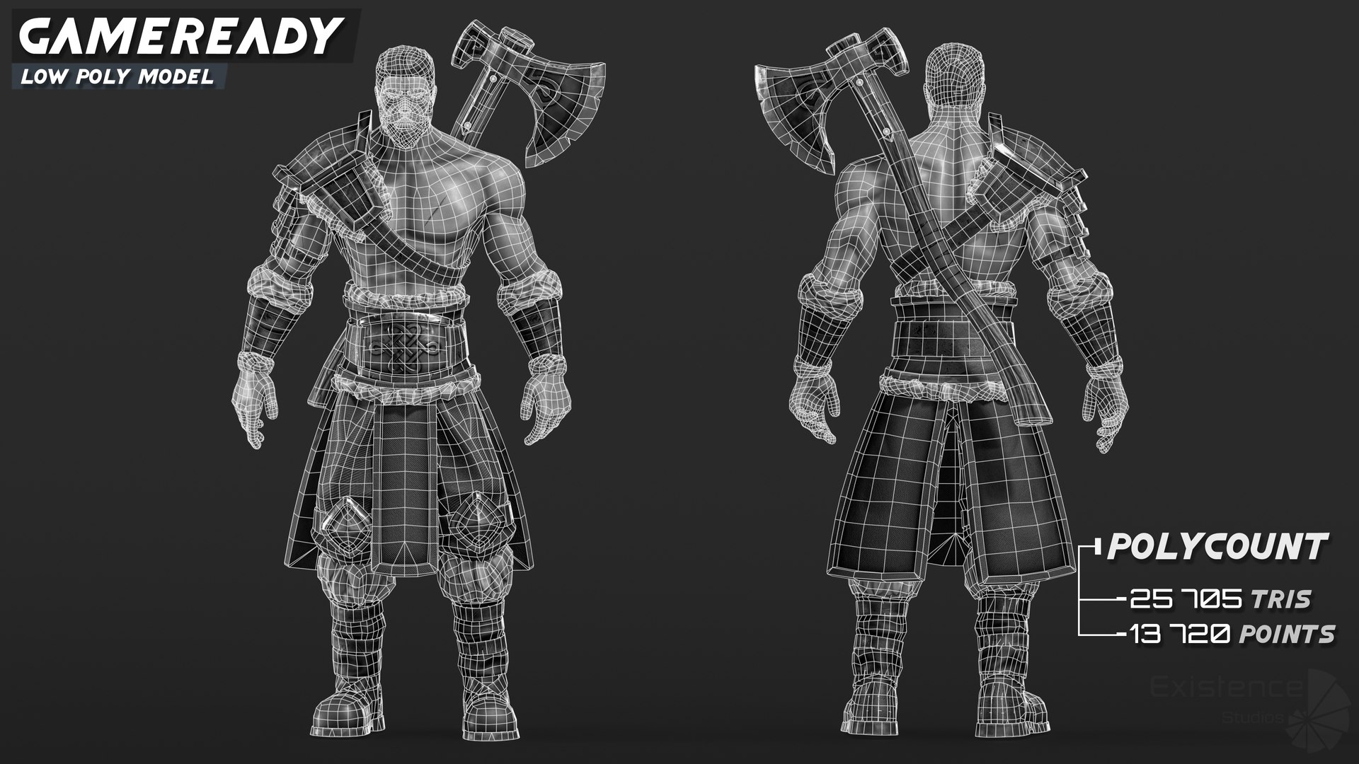 Stylized Warrior 06 - Magnus Male Fighter Fantasy Characters - Man Axe ...