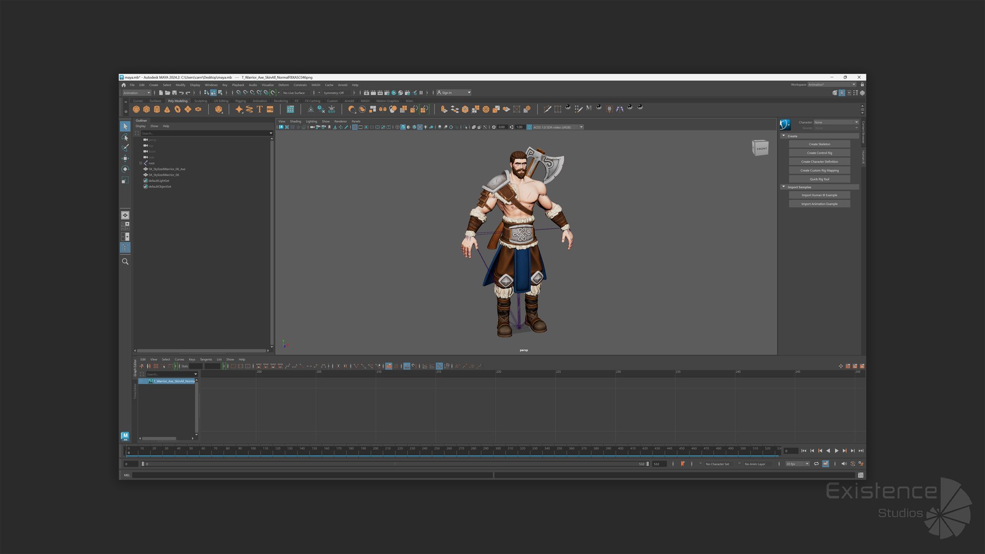 Stylized Warrior 06 - Magnus Male Fighter Fantasy Characters - Man Axe ...