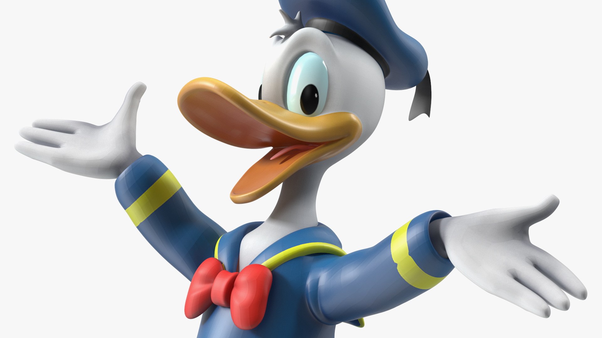 Cartoon Character Donald Duck Happy Pose 3D Model - TurboSquid 2111028