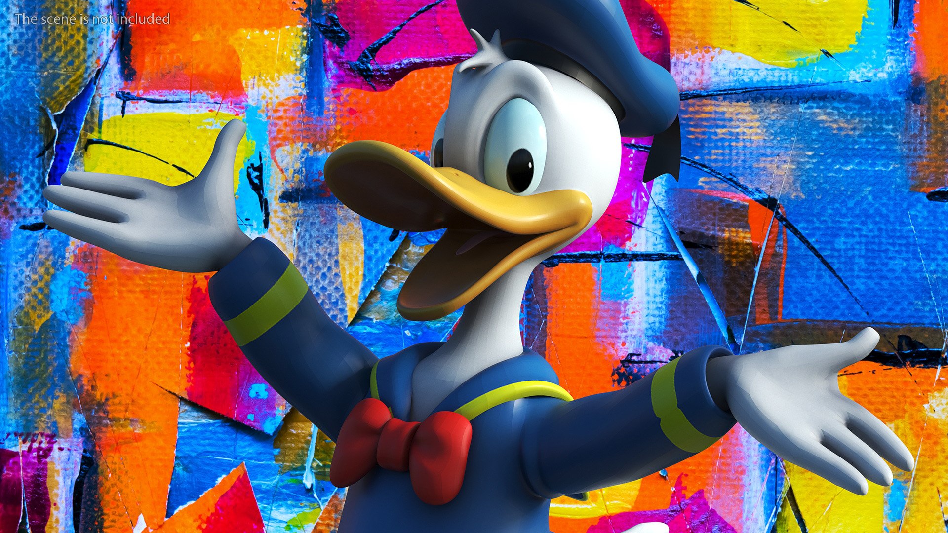 Cartoon Character Donald Duck Happy Pose 3D Model - TurboSquid 2111028