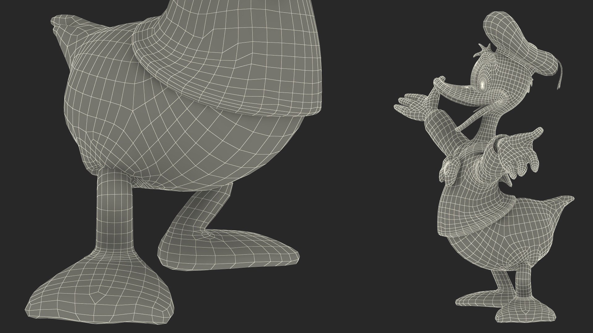 Cartoon Character Donald Duck Happy Pose 3D Model - TurboSquid 2111028