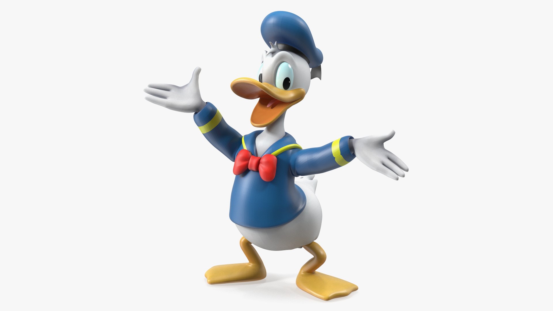 Cartoon Character Donald Duck Happy Pose 3D model - TurboSquid 2111028
