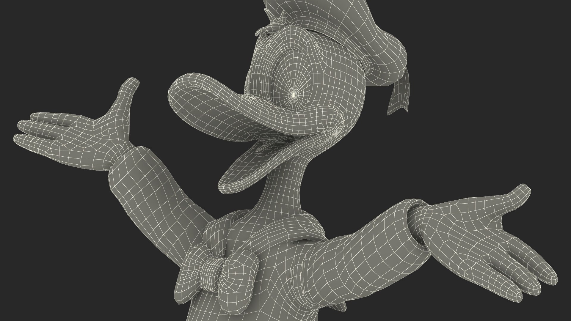 Cartoon Character Donald Duck Happy Pose 3D Model - TurboSquid 2111028