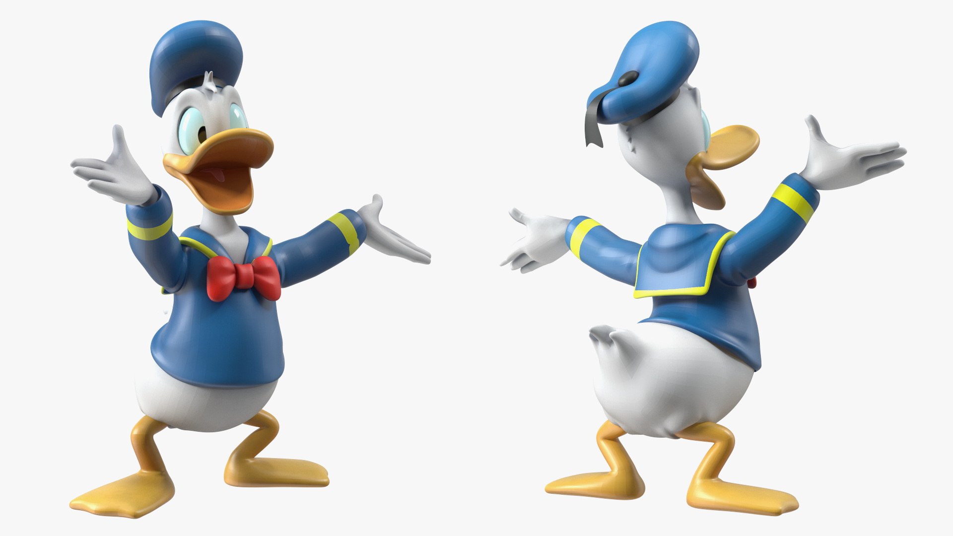 Cartoon Character Donald Duck Happy Pose 3D Model - TurboSquid 2111028