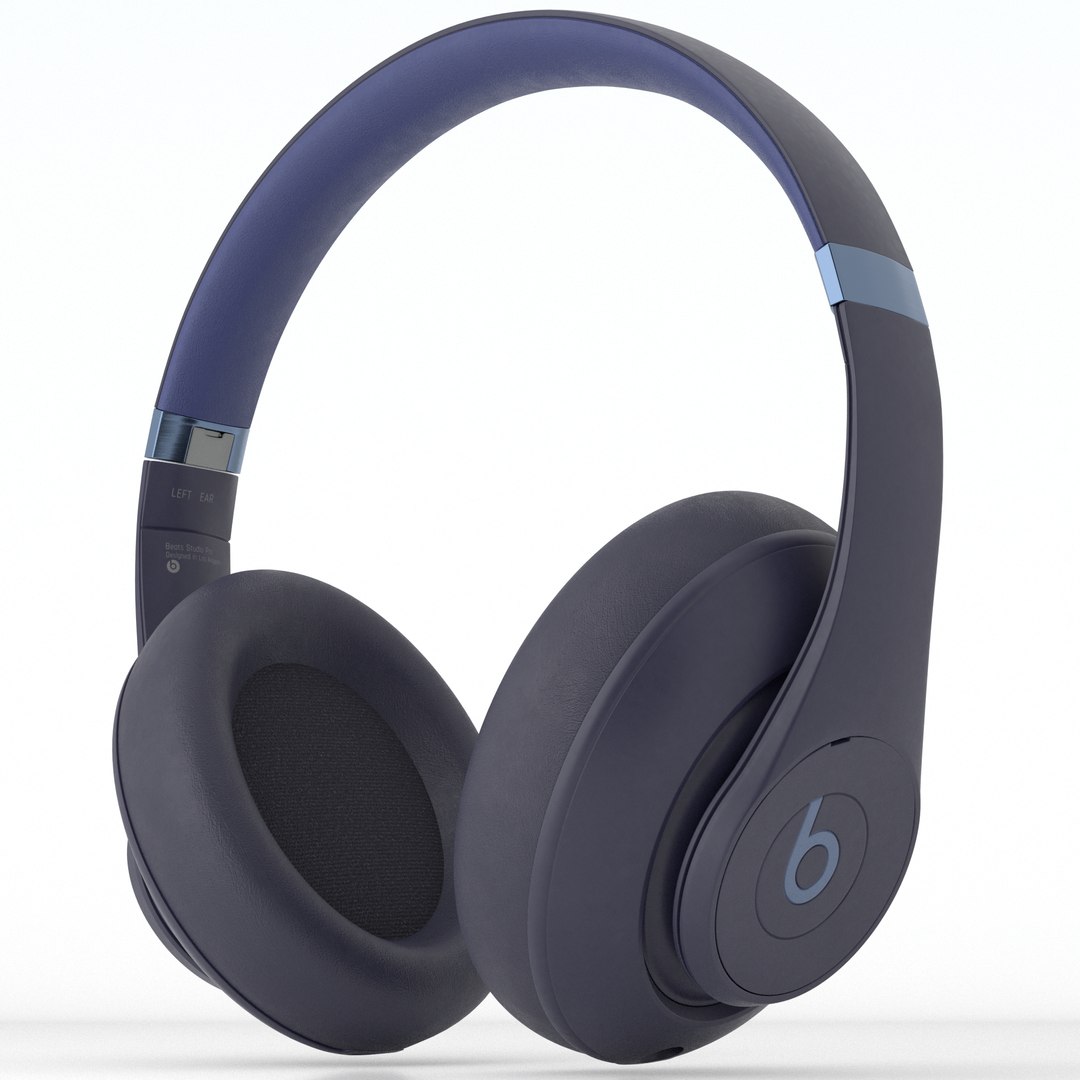 3D Model Beats Studio Pro Wireless Headphones Navy - TurboSquid 2122898