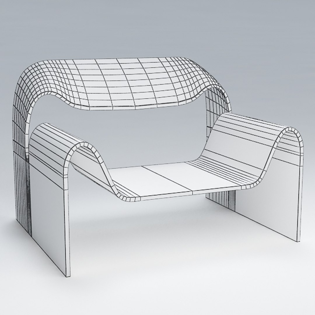 3d dxf glass chair