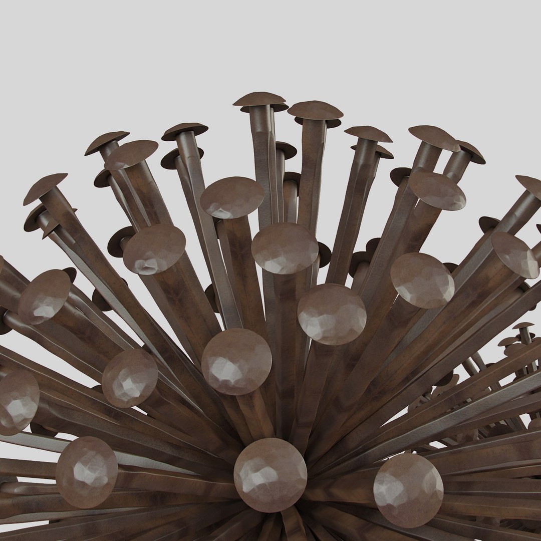 3d Model Iron Nail Sphere